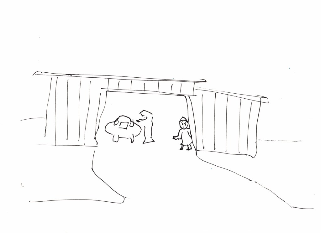 Psychokinetic Onslaught . a drawing by Alice B. Clagett