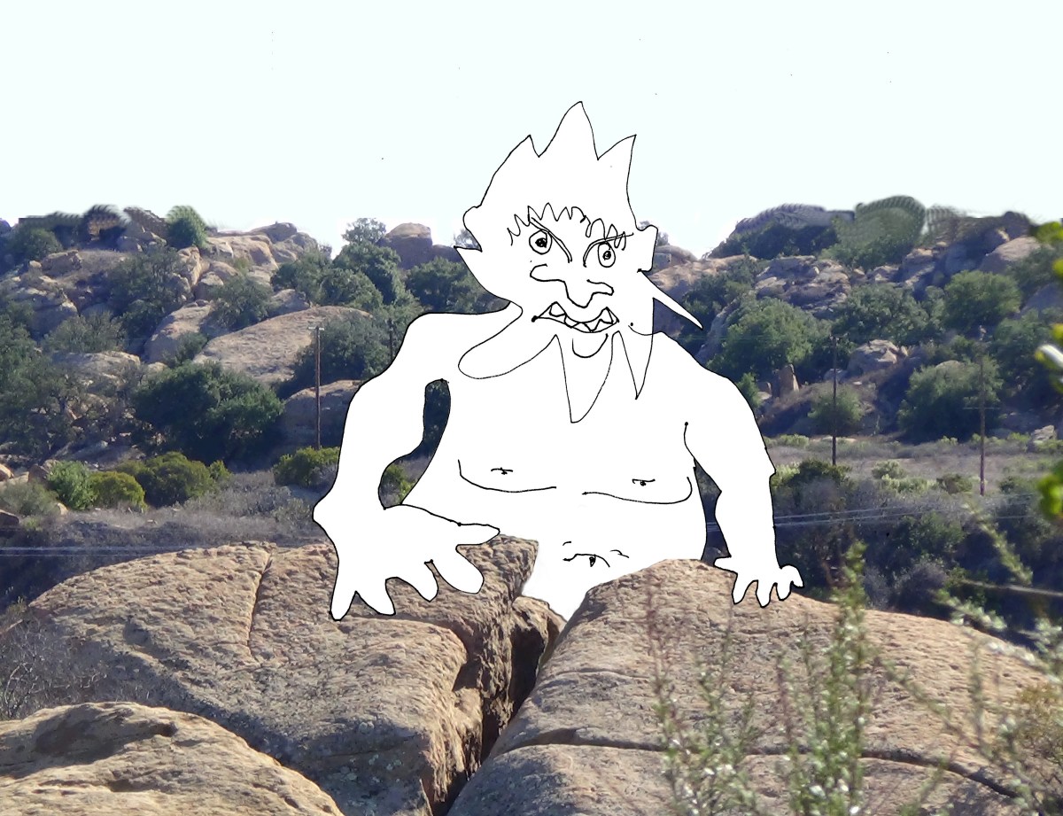 The Giant in the Rock . drawing by Alice B. Clagett - Awakening with ...