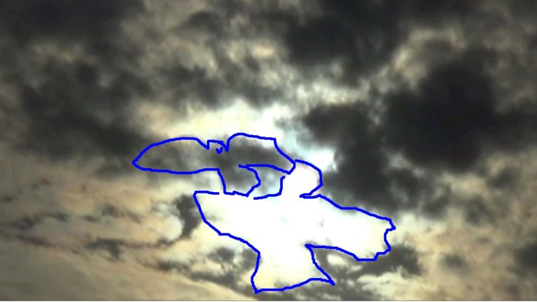 Two Ravens Watch Two Raven Shapes in the Sky During a Geostorm ...